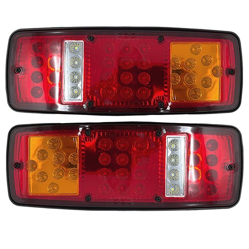 2x LED Trailer Stop Turn Tail Light Boat Rectangle Reverse Brake Rear ...