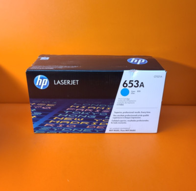 Genuine HP 653A Cyan Print Toner Cartridge CF321A *NEW Sealed* Box Wear ...