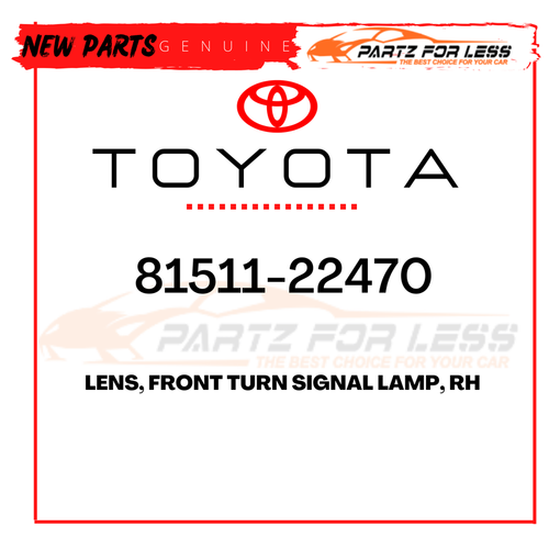 81511-22470 TOYOTA GENUINE LENS, FRONT TURN SIGNAL LAMP, RH 8151122470 ...