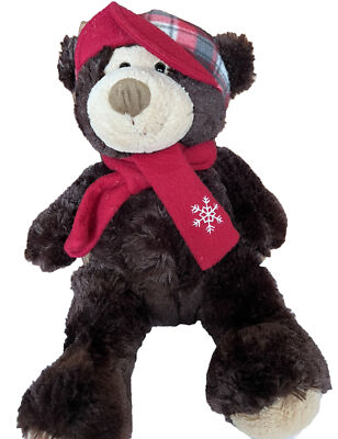 Hugfun International 17" Teddy Bear Plush Brown Stuffed Animal ...