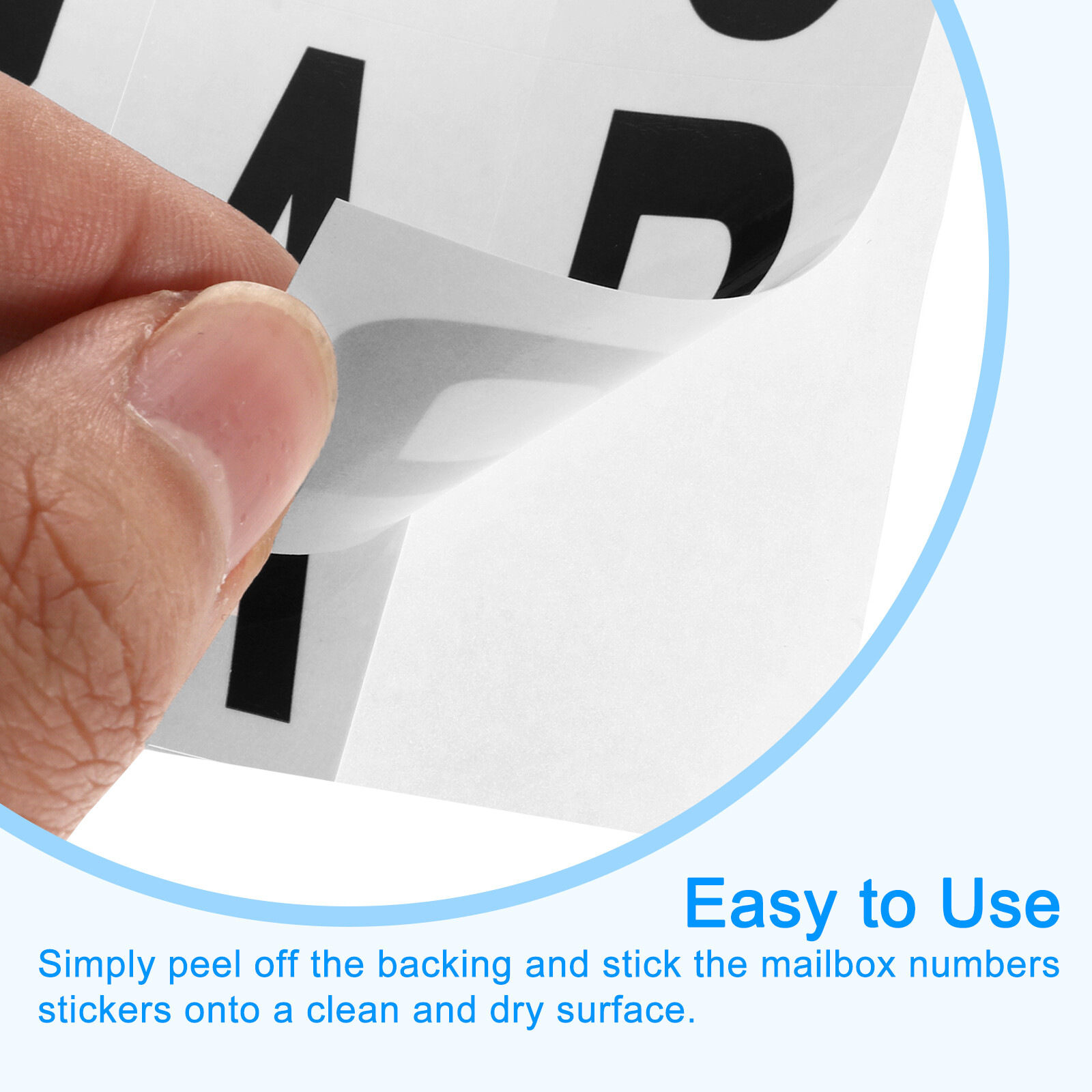 10 Sheets Small Mailbox Numbers and Letters for Decals, Black in White ...