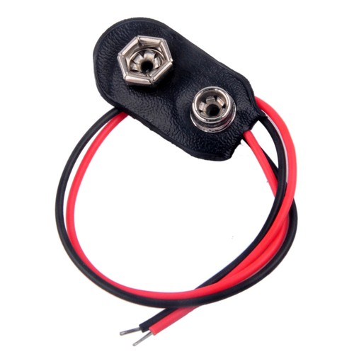 20pcs 9V Battery Clip Connector 9 Volt Soft Buckle 150mm Wire for ...
