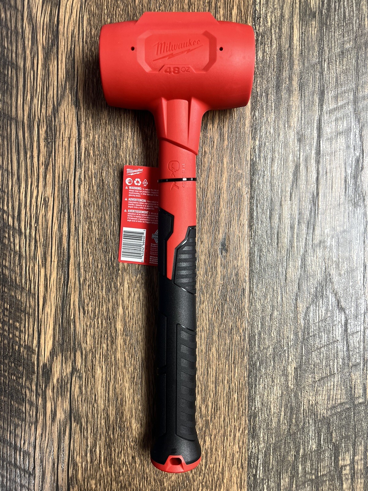 Milwaukee 48oz Soft Face Dead Blow Hammer w/ Steel Reinforced Handle ...