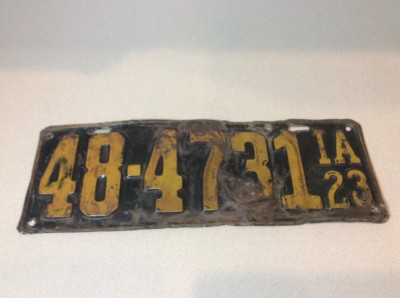 Antique Rare 1923 IOWA License Plate Tag Very Nice And Original | eBay