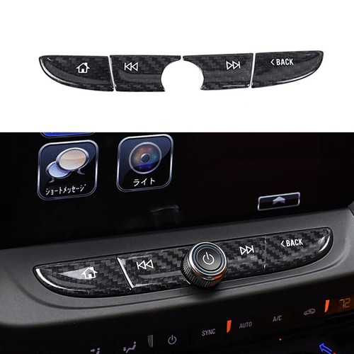 Real Carbon fiber GPS Navigation Buttons Cover Trim for Chevrolet ...