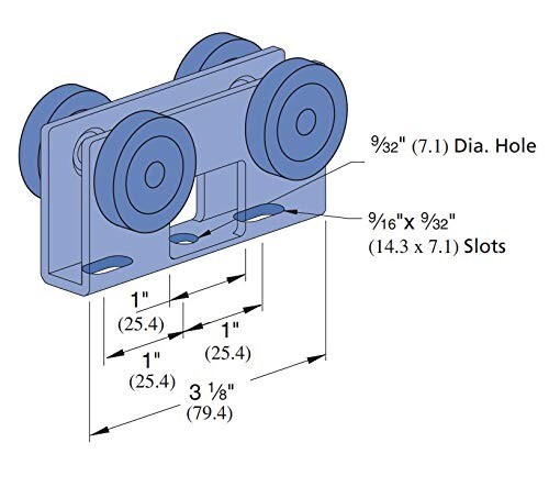 4 Wheel Light Duty Trolley Assembly For Use with All 1-5/8 Taller Strut ...