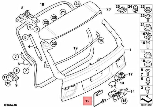 Genuine BMW X5 E70 X5 3.0d 3.0sd 3.0si 3.5d Bowden Cable Trunk Lid ...