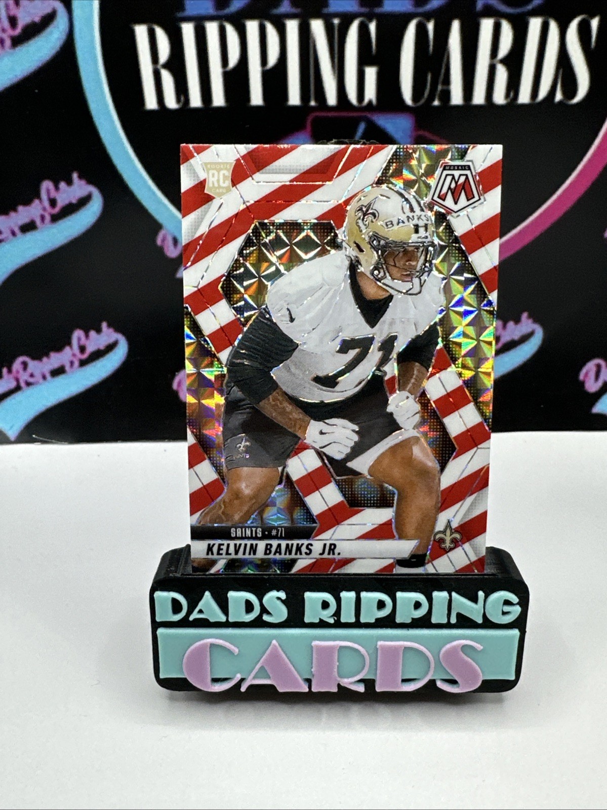 2025 Panini Mosaic Kelvin Banks Jr RC Rookie Red & White Stripe Prizm ...