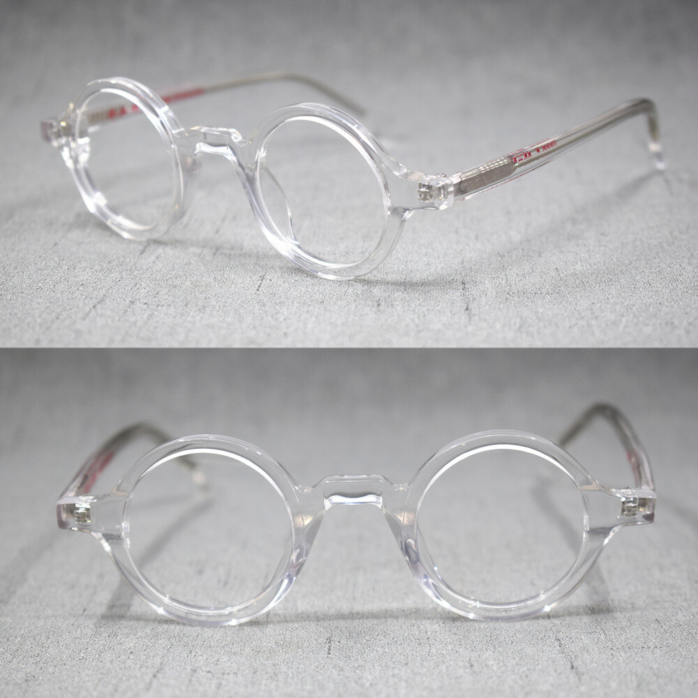 Small Round 38mm Full Rim Eyeglass Frames Acetate Hand Made Glasses ...