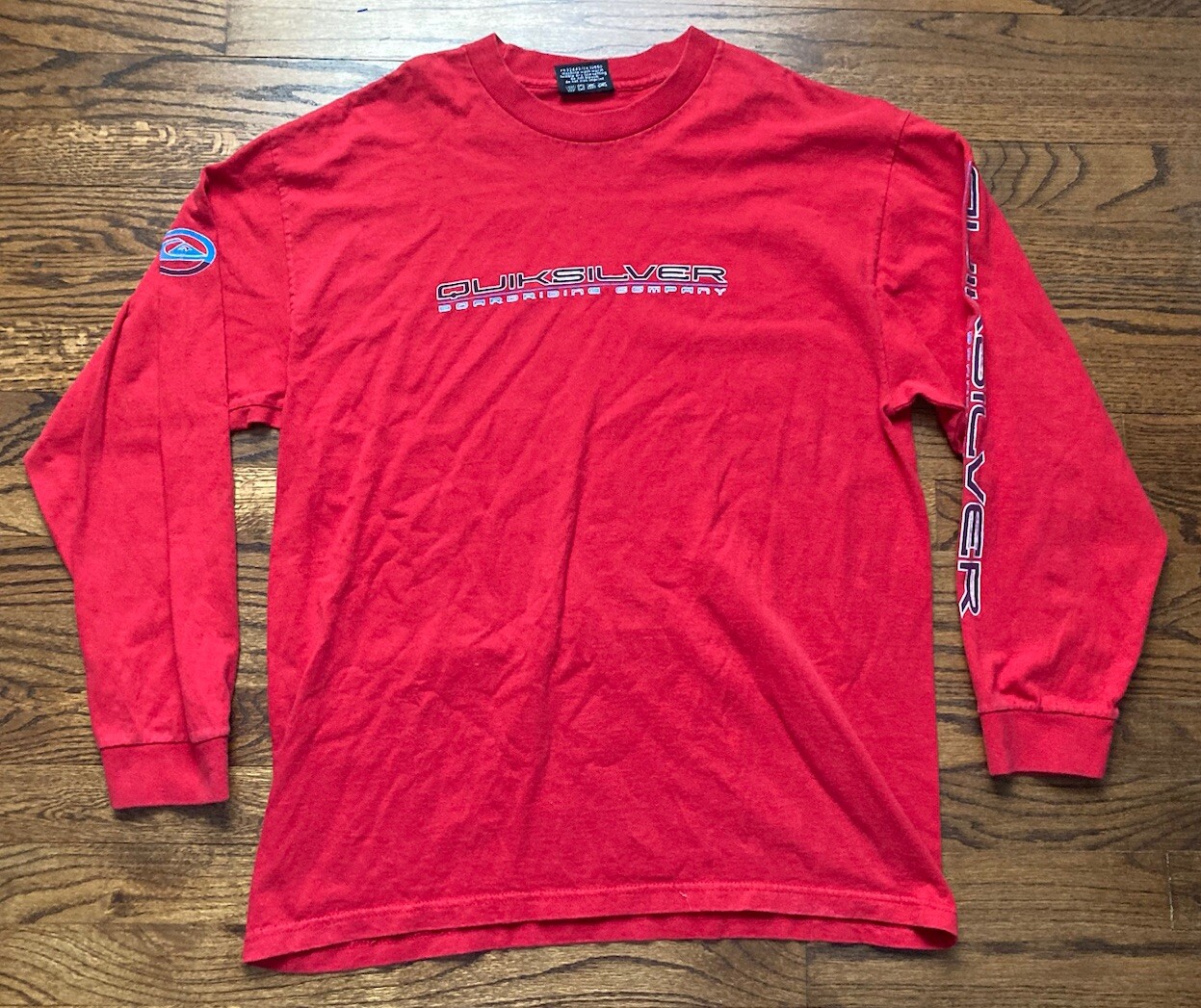 VTG Quicksilver Logo Surf Skate Long Sleeve T-Shirt T… - Gem