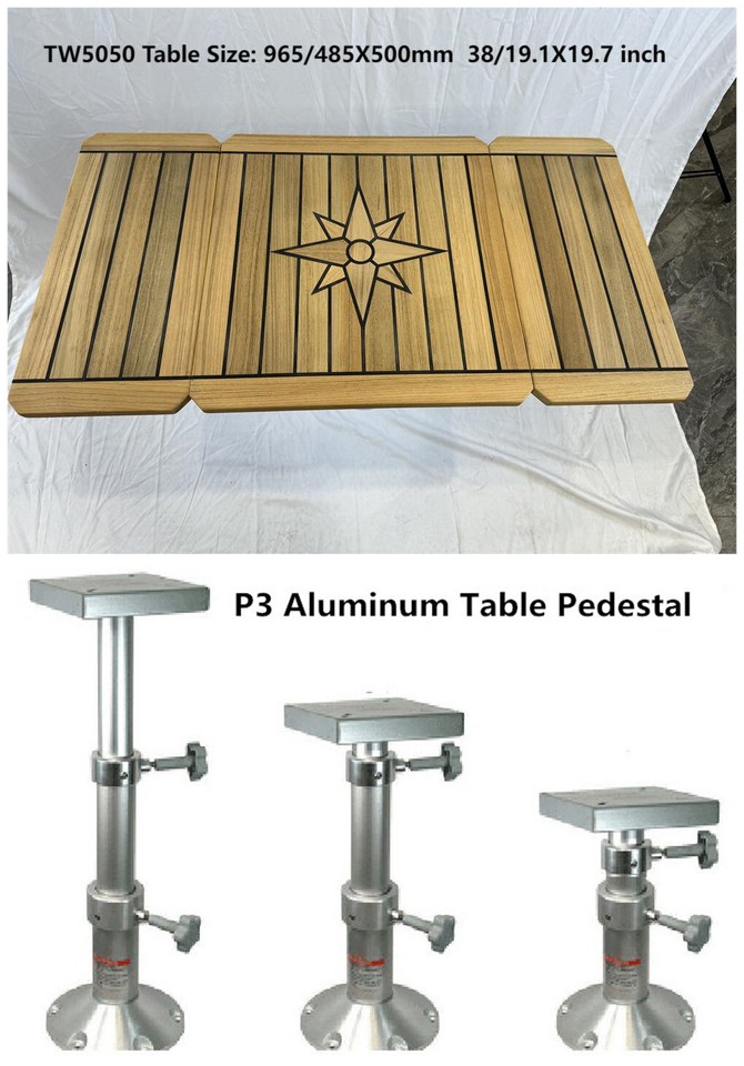 Boat Folding Teak Table Top 32.6/16.4x15.7, 38/19.1X19.7, 49.2/24.6x23 ...