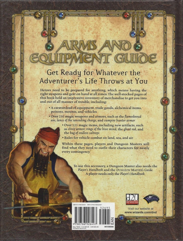 Dungeons & Dragons RPG Arms & Equipment Guide HC NEW 3.0 / 3.5 OOP | eBay