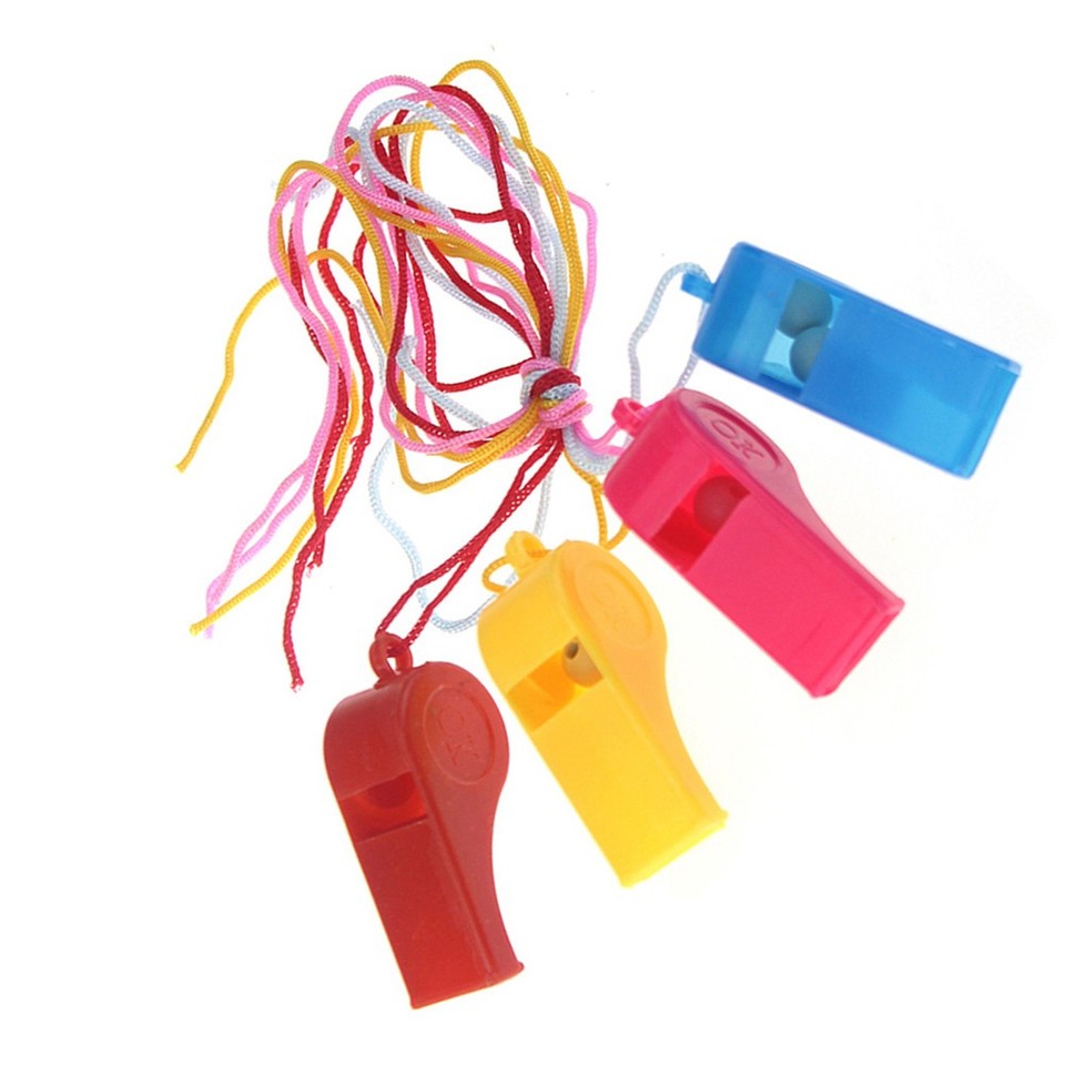 72 Pcs Cheering Whistle Annoyatrons Noise Alarm Keychain Emergency with ...