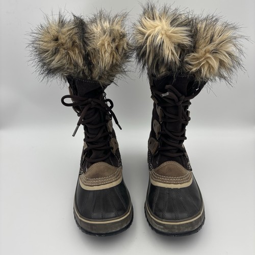 Sorel Joan Of Arctic Thick Winter Boots NL1540 248 Fur Lined Hawk Brown ...