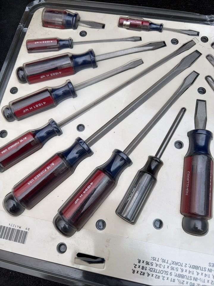 Sears Craftsman USA Nos Huge 18pc Screwdriver Set In Special Value Pkg ...