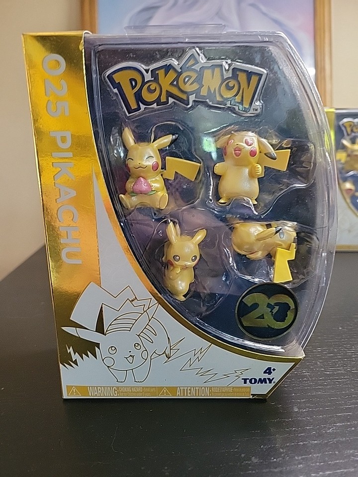 Pokemon Pikachu And Ash Figures. Pokemon 20 Year Anniversary Set! 3 Box ...