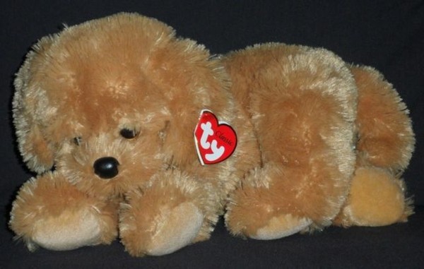 Ty Classic Honey The Dog 13" 2009 Plush Puppy Tags Golden Lab Fluffy ...