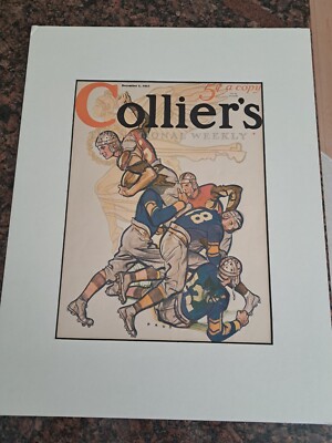 1931 Colliers Magazine Football Cover Matted And Ready To Frame | eBay