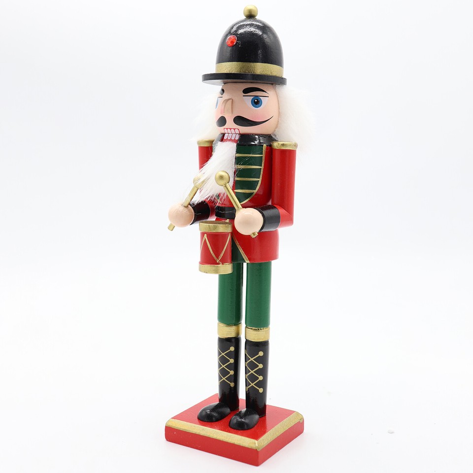 30cm 12" Christmas Wooden Nutcracker Soldier Puppet Guard Statue Xmas ...