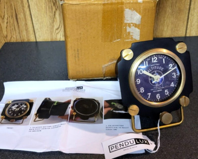 Pendulux Altimeter Table Clock Black Replica Of WWII Aircraft 4"W x 5"D x 5"H | eBay