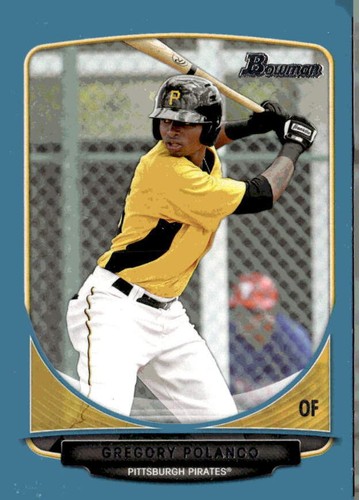2013 Bowman #BP79 Gregory Polanco Prospects Pittsburgh Pirates /500 (I ...