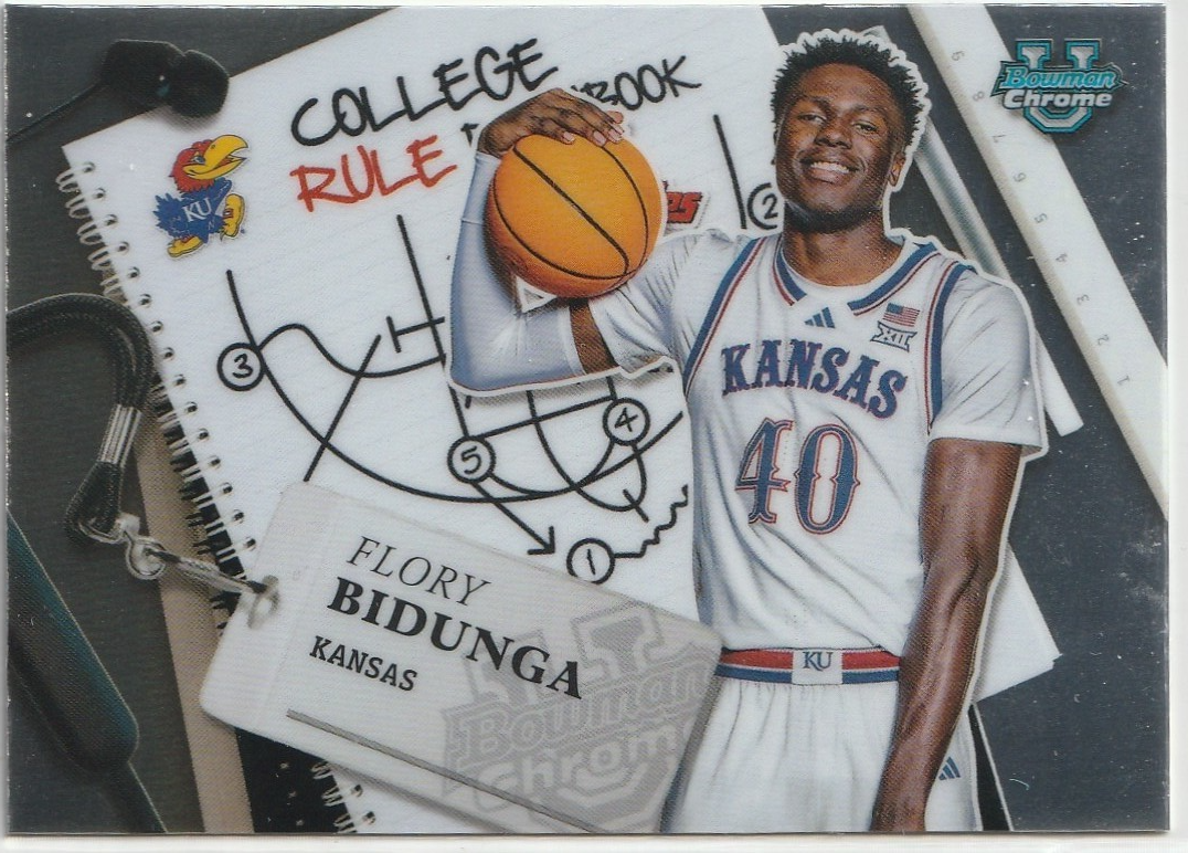 2025 Topps Bowman U Chrome College Rule Playbook Flory Bidunga Card ...