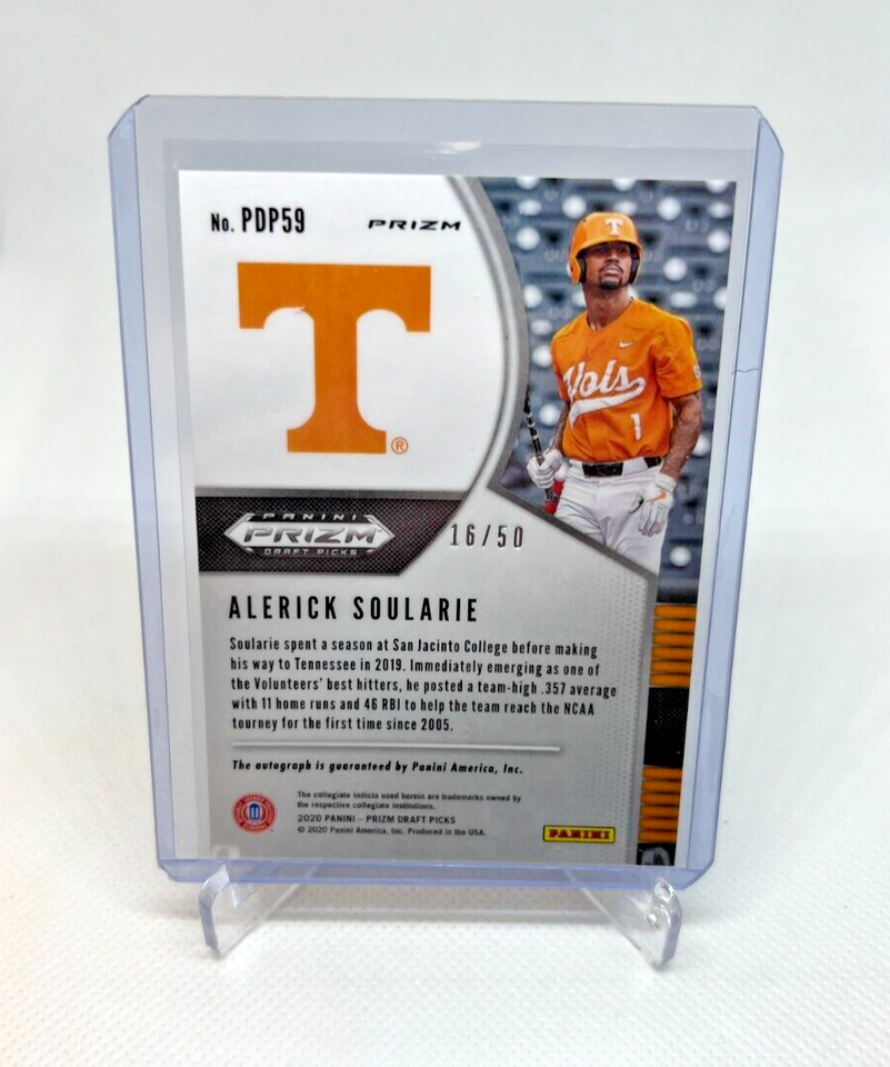 2020 Panini Prizm Draft Alerick Soularie Red Prizm AUTO 16/50 #PDP59 ...