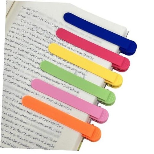6Pcs Automatic Bookmark, Silicone Smart Book Marks for Reading Colorful ...