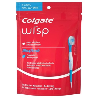 Colgate Wisp Mini-Brush Max Fresh Peppermint 2-Pack 24-Count Portable ...