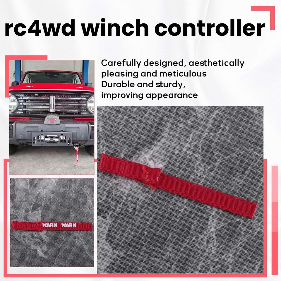 5Pcs RC Car Winch Hook Pull Strap Winch Pull Tags for 1/10 RC Crawler ...