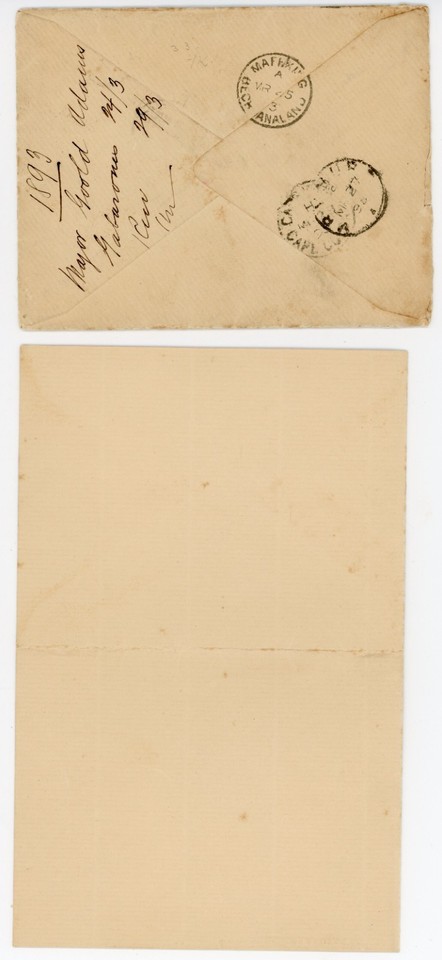 P98/26 BECHUANALAND 1893 1d BLOCK OF X4 GABERONES TO CAPE TOWN WITH ...