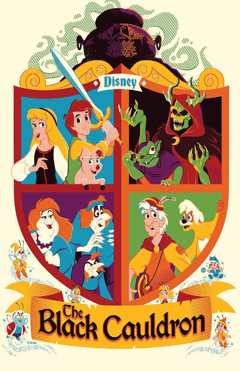 Black Cauldron Movie Poster Disney 13x19 Satin Finish Eilonwy Taran Art ...