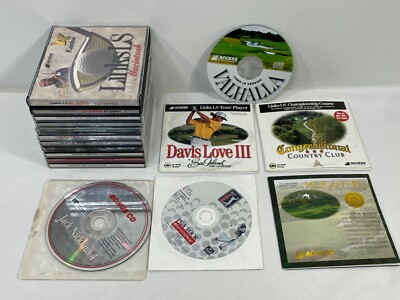 HUGE LOT of 16! Vintage 90's GOLF GAMES CD-ROM Apple Macintosh MAC OS ...