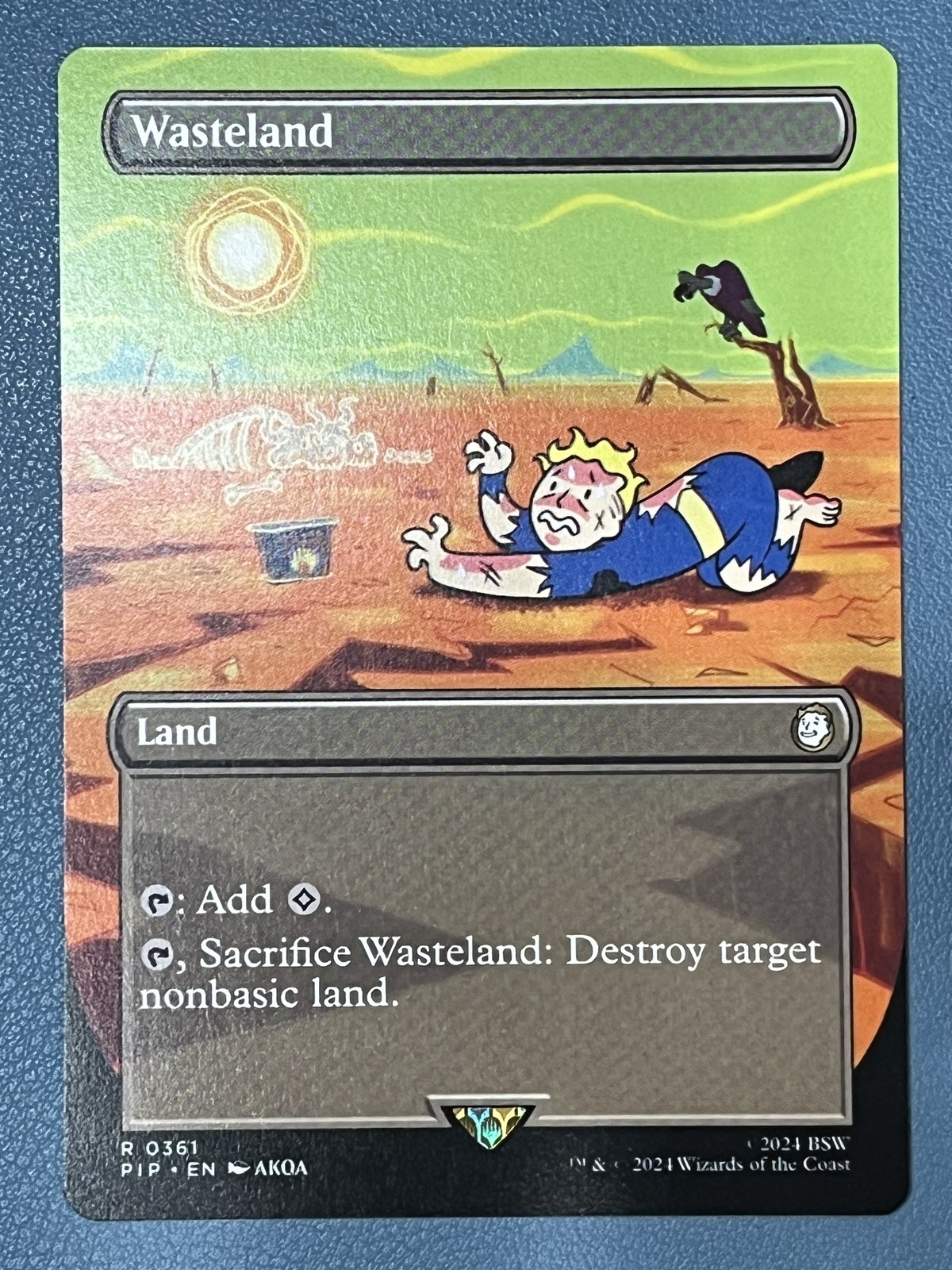 Wasteland (Borderless) Fallout MTG PIP | eBay