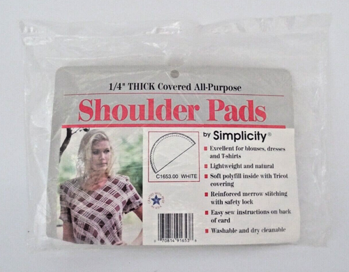 Simplicity Shoulder Enhancer Womens Shoulder Pads, 1/4", White, C1653 ...