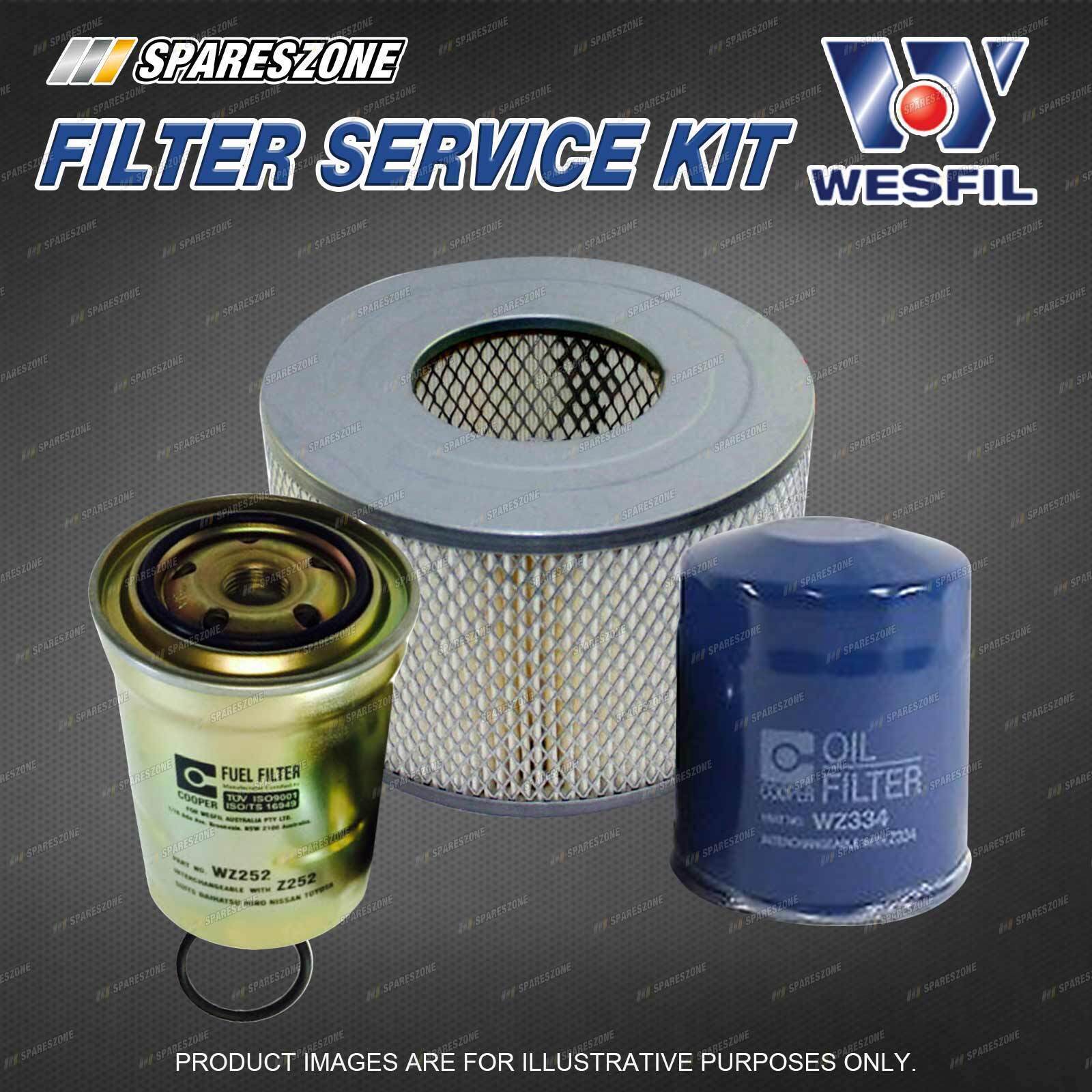 Wesfil Oil Air Fuel Filter Service Kit for Toyota Coaster Bus BB50 4.1L ...