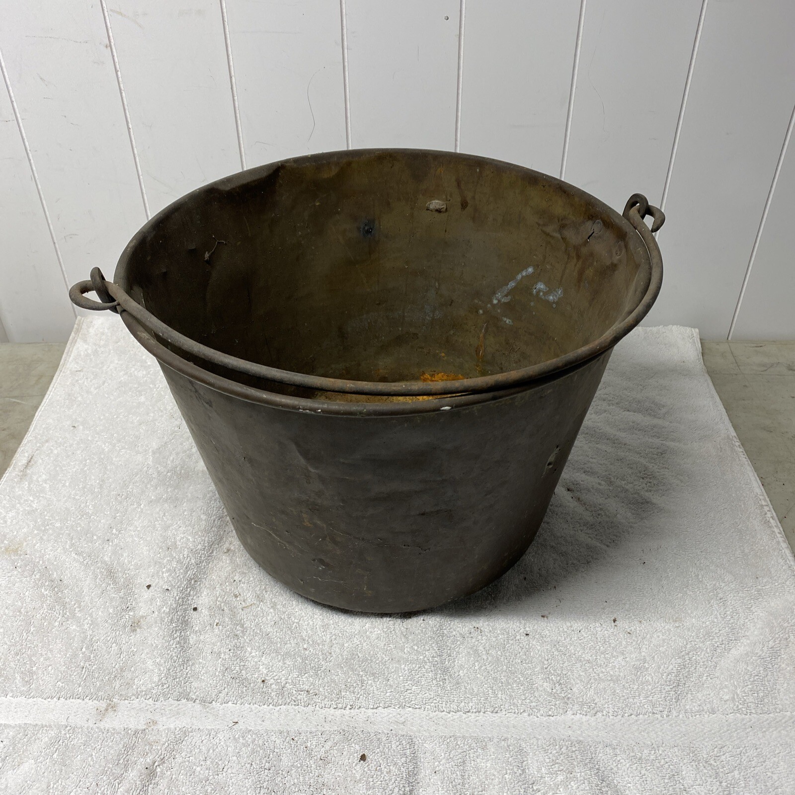 Antique 1868 H.W. Hayden's 4 Gal. Brass Bucket Milk Fire Pail 19th ...