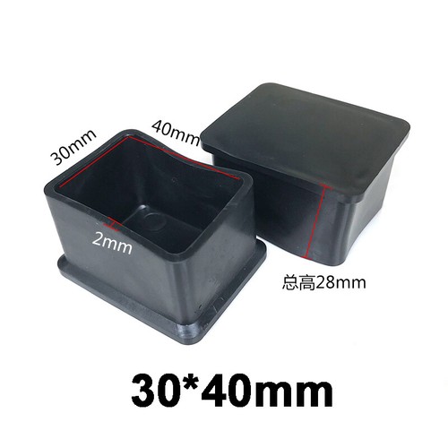 Square / Rectangle Plastic End Cap Black Tube Pipe PVC Blanking Cover ...