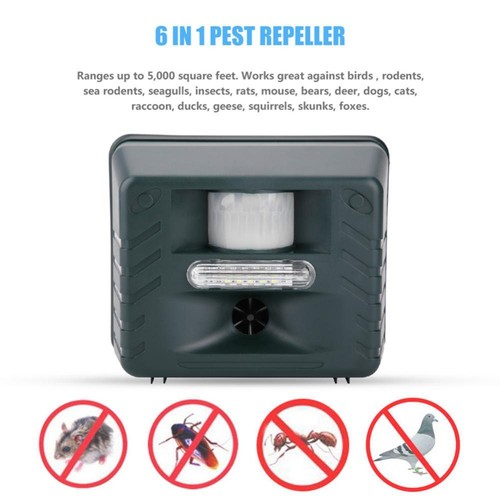 Ultrasonic 4 Alarm Sounds Electronic Pest Repellent for Bird Wild ...