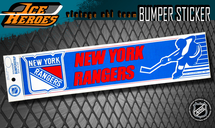 NEW YORK RANGERS Vintage Bumper Sticker - Unused - NOS - NM | eBay