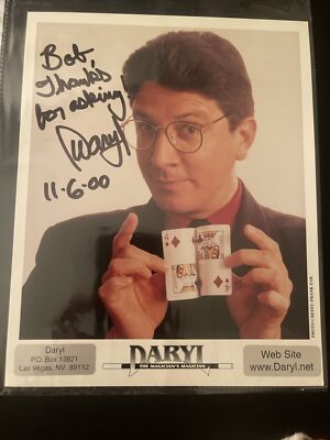 Daryl Easton Signed Promotional 8x10 Photo Magician Card Tricks Master ...