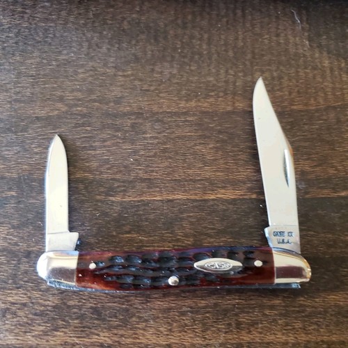 Case XX USA Discontinued Bone Pattern 06244 Red Jigged Bone 1965-1969 ...