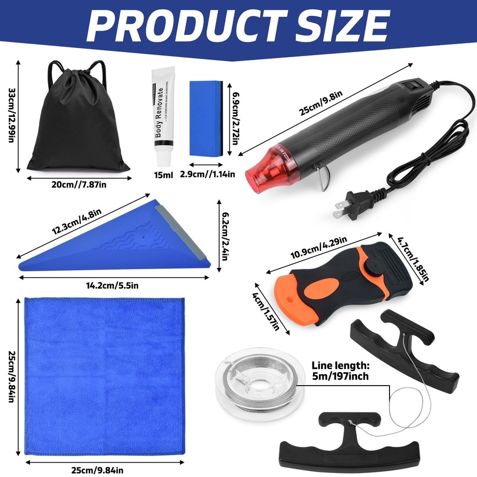 Emblem Removal Tool Kit Complete Car Debadge and Vinyl Wrap Removal Set ...