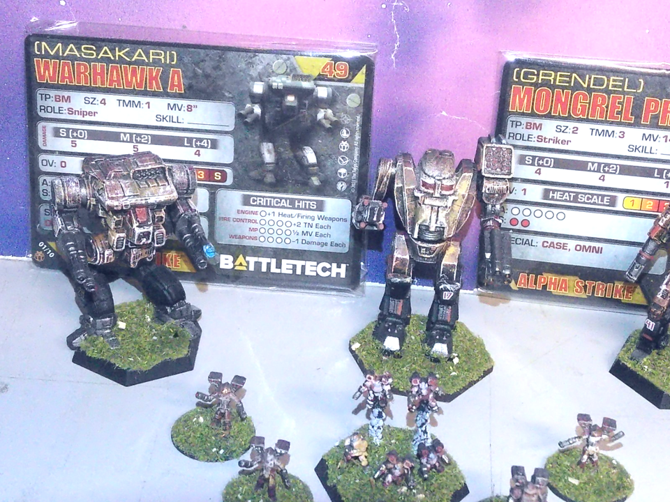 BATTLETECH CLAN HELL'S HORSES MECH & ELEMENTAL LOT (METAL & PLASTIC ...