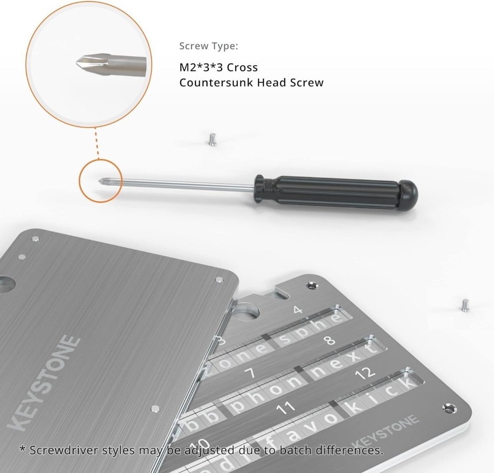 Keystone Tablet Plus KT003 Crypto Currency Seed Phrase Metal Storage ...