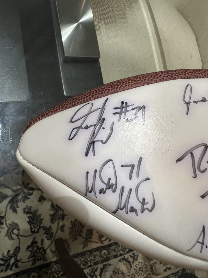 Signed Wilson Football Ball 11 Signatures NFL Autographed NOT ...
