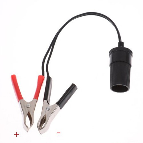 12 Volt Battery Terminal Clip-on Power Socket Adapter Plug Car Boat Van ...