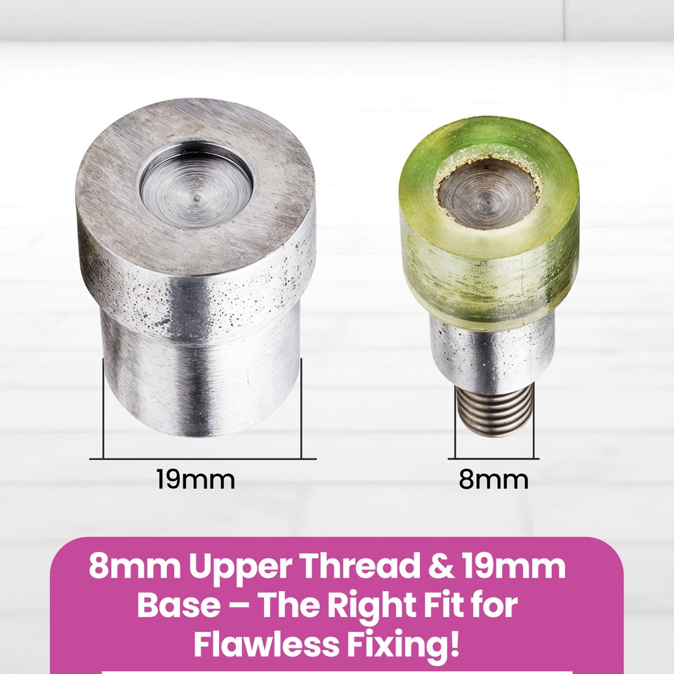 Green Machine Dies For Fixing Double Cap Rivets 4mm-15mm DIY Clothing ...