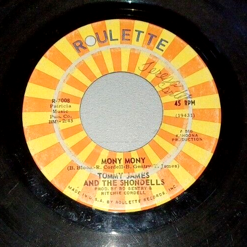 1968 45RPM Record : Tommy James And The Shondells – Mony Mony | eBay