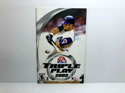 Triple Play 2002 PS2 MANUAL ONLY Authentic Insert Black Label | eBay